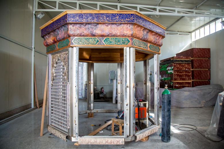 Start of manufacturing the grille of the Left Hand of al-Abbas in Karbala